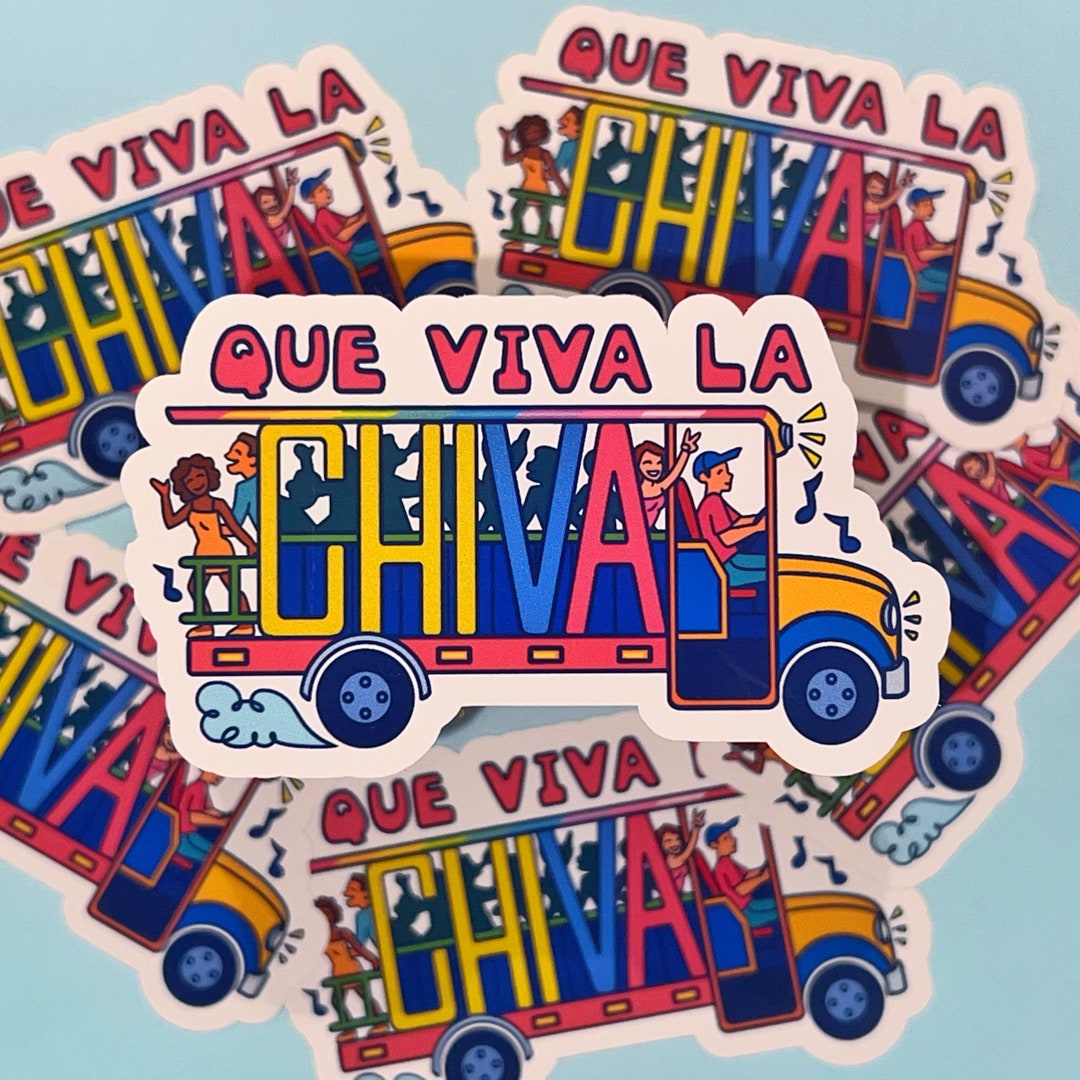 Que Viva La Chiva - Ecuador Chiva Matte Vinyl Sticker - Etsy