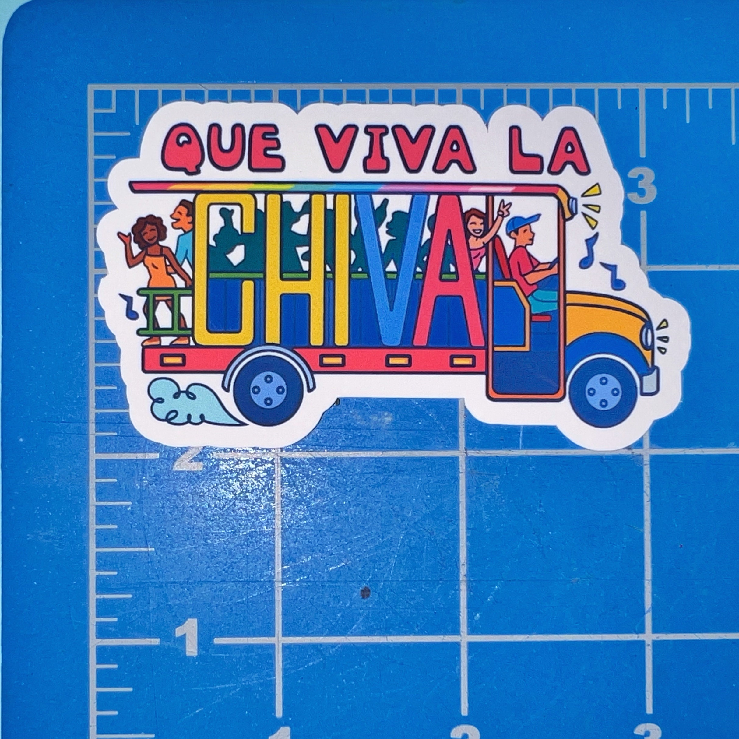 Que Viva La Chiva - Ecuador Chiva Matte Vinyl Sticker - Etsy