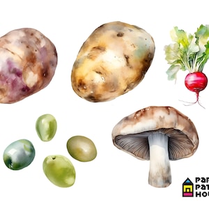 Watercolor Vegetables Clipart Bundle Watercolor Veggies - Etsy