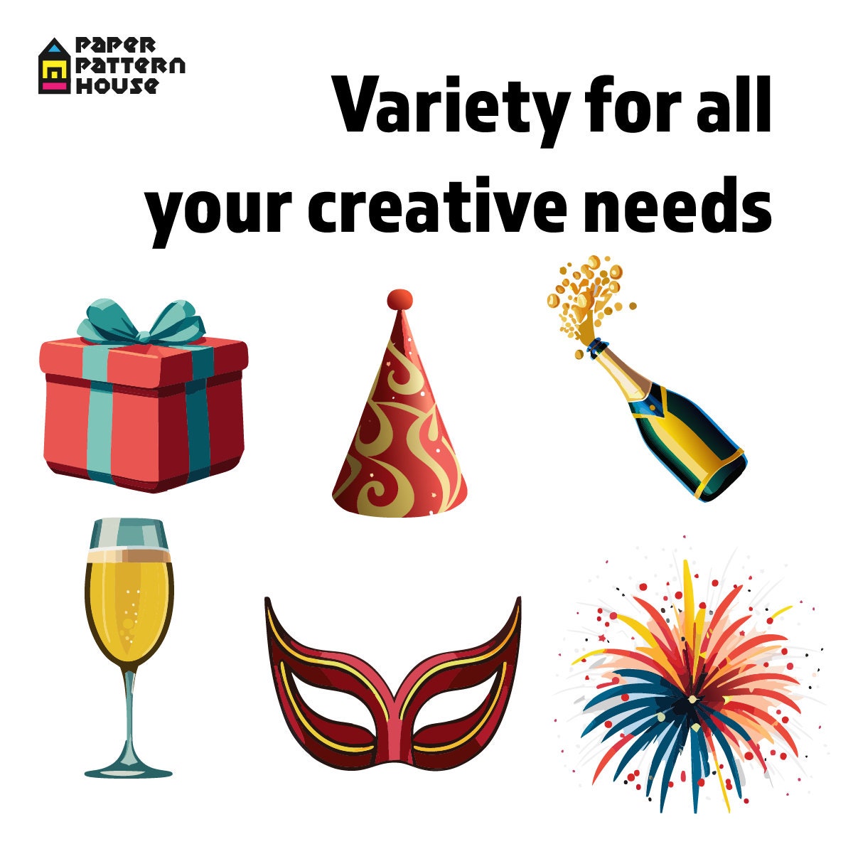 New Years Clipart Bundle, 30 SVG Clip Art's, Holiday Vector Art ...