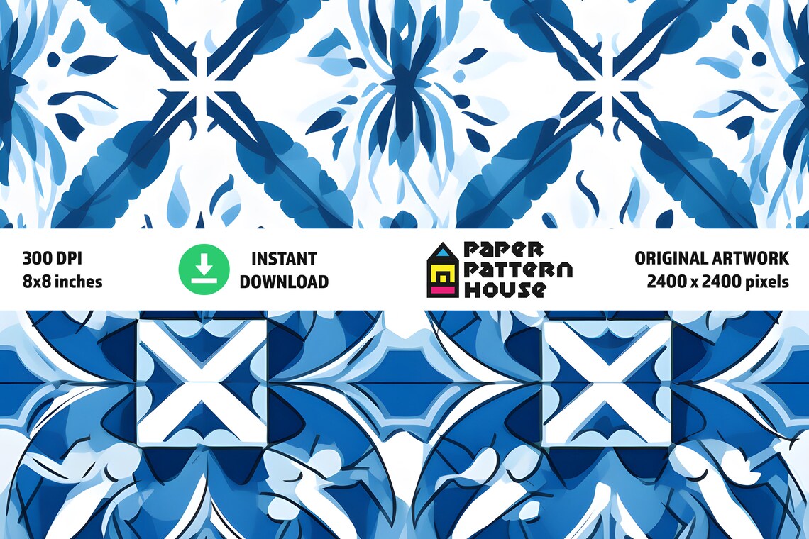 Moroccan Tile Digital Paper Set, Boho Moroccan Decor, Seamless Moroccan ...