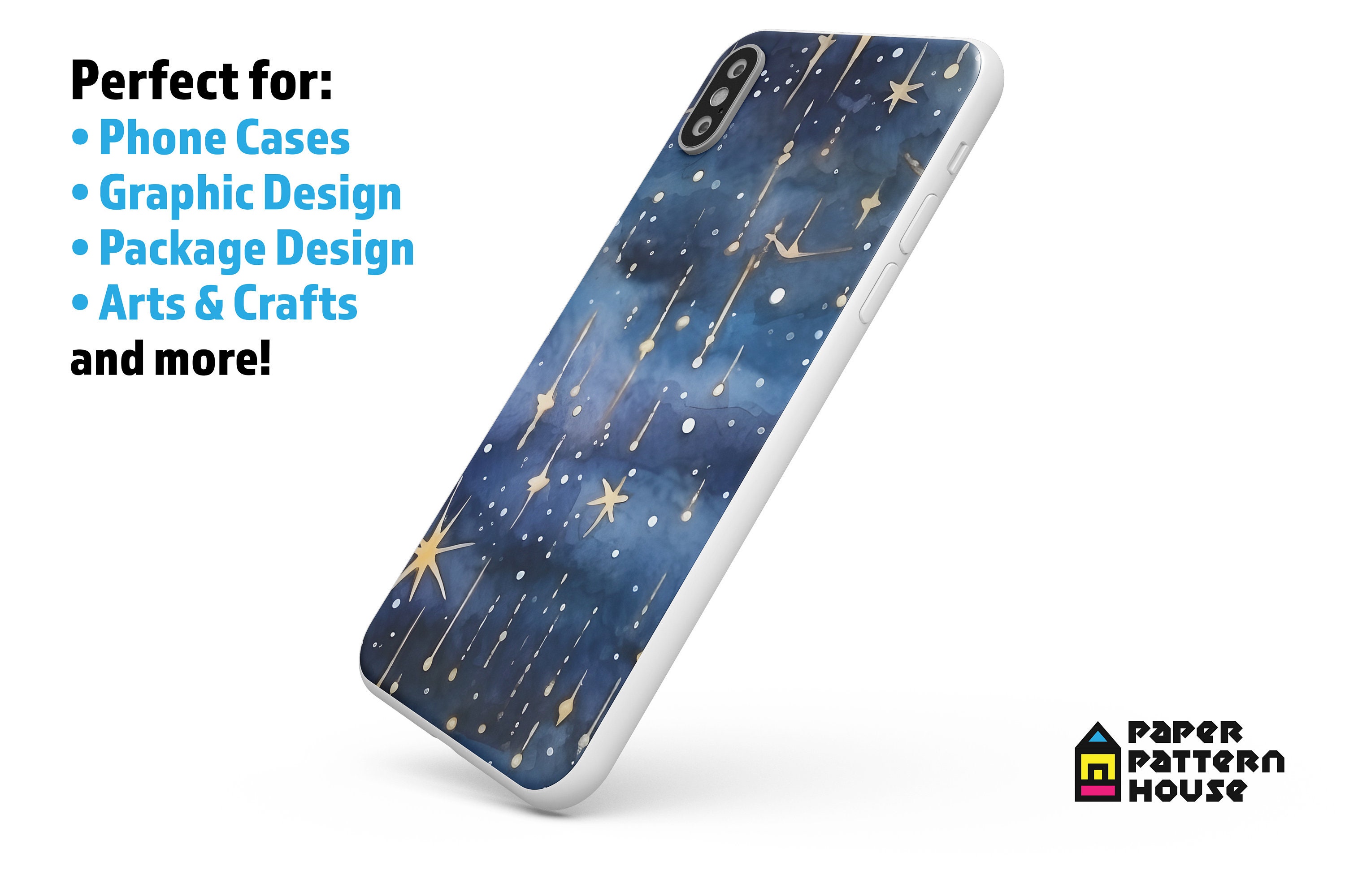 Celestial Stars Digital Paper Set Seamless Textures Star - Etsy