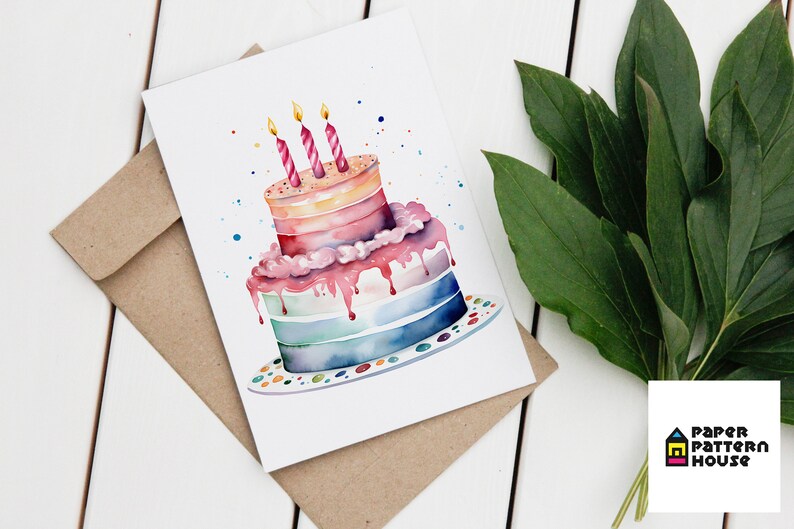 Birthday Party Clipart Bundle, Watercolor Clipart, Digital Balloons ...