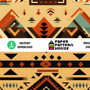 Aztec Pattern Digital Paper Set, Tribal Aztec Textures, Seamless Tribal ...