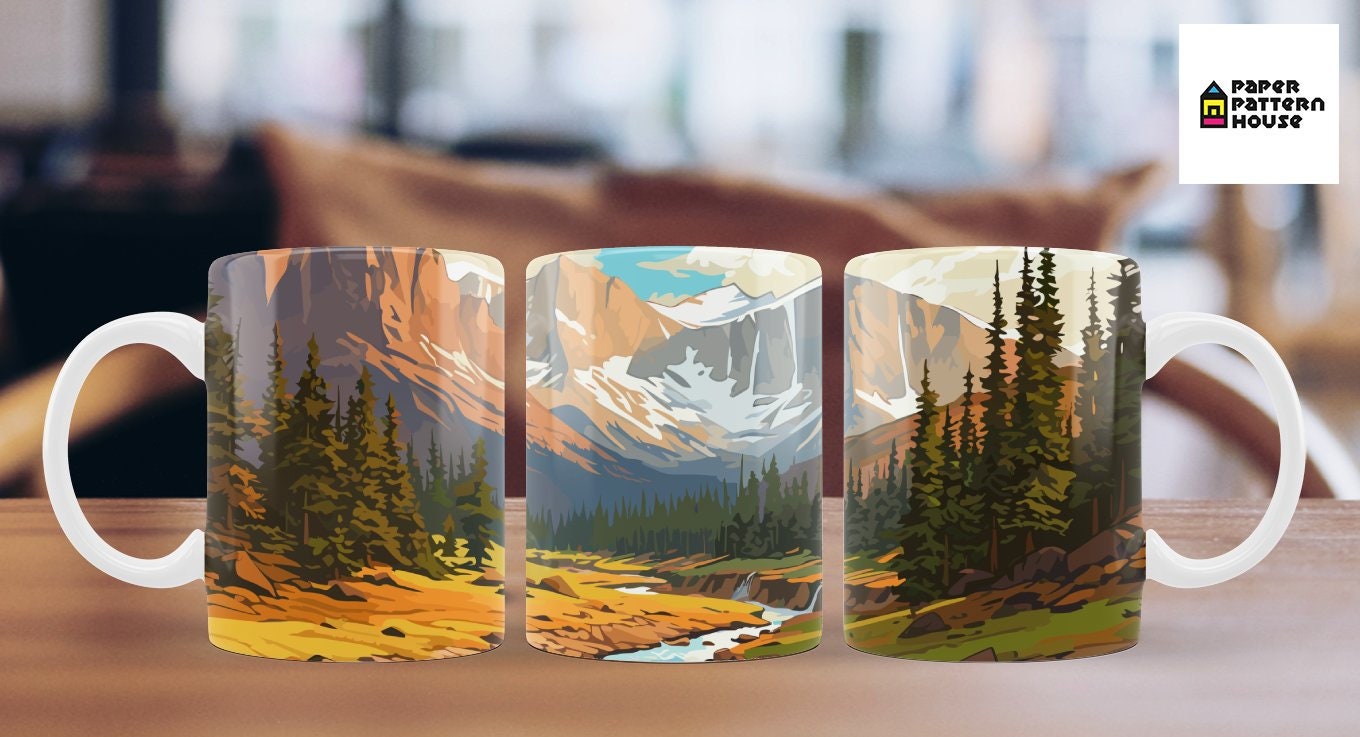 Rocky Mountain National Park Mug Designs, Mug Wraps - 11-15oz Mugs ...