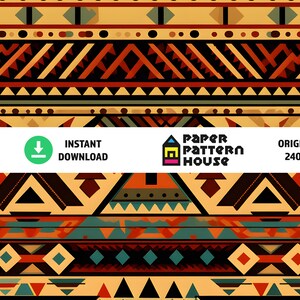 Aztec Pattern Digital Paper Set, Tribal Aztec Textures, Seamless Tribal ...