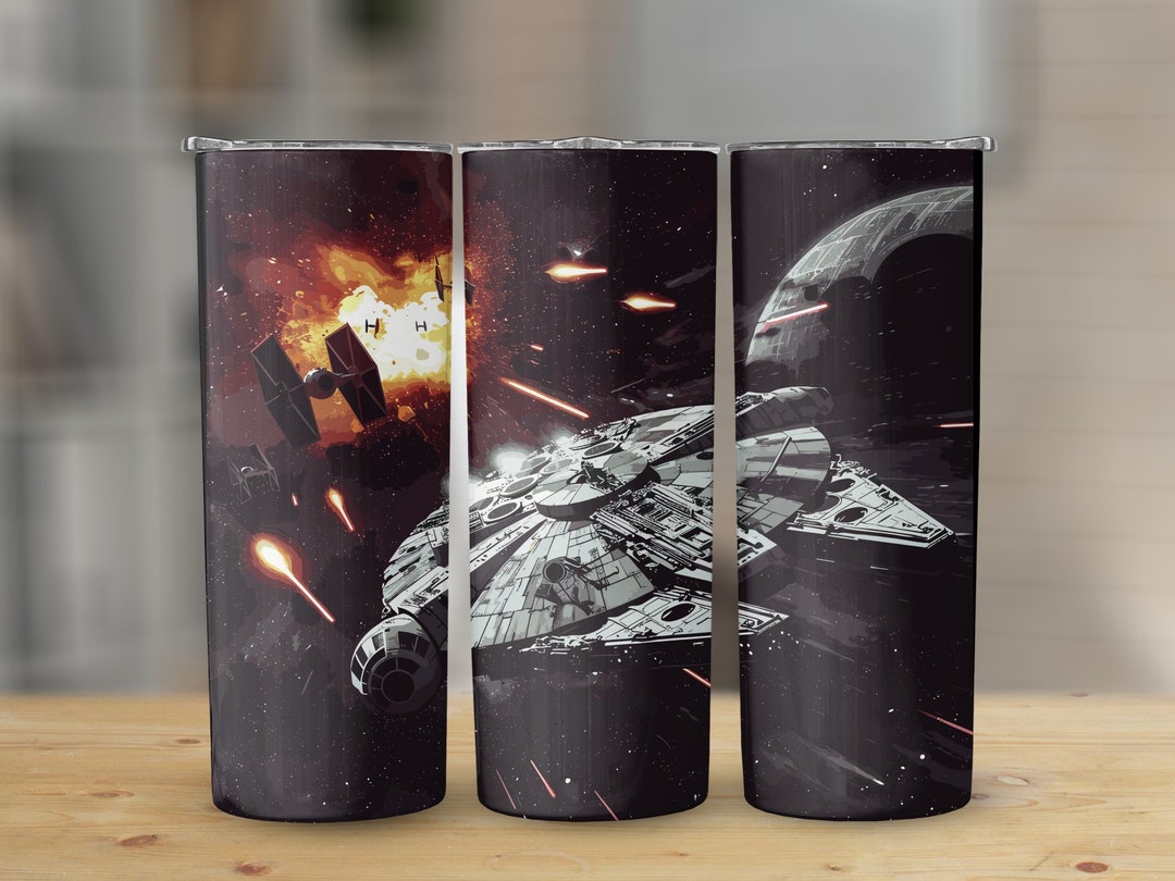 Millennium Falcon Tumbler Sublimation Design, Star Wars PNG (digital ...