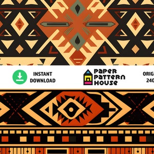 Aztec Pattern Digital Paper Set, Tribal Aztec Textures, Seamless Tribal ...