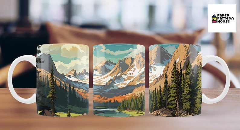 Rocky Mountain National Park Mug Designs, Mug Wraps 11-15oz Mugs ...