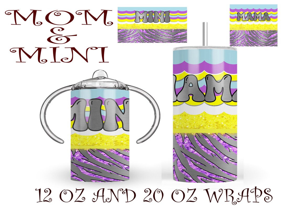 Mama and Mini Sippy Cup and 20oz Sublimation Digital Design - Etsy