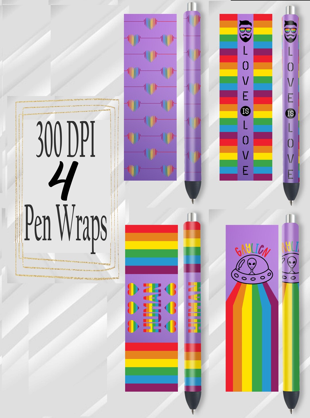 LGBTQ Bundle Pen Wrap Digital Designs - Etsy