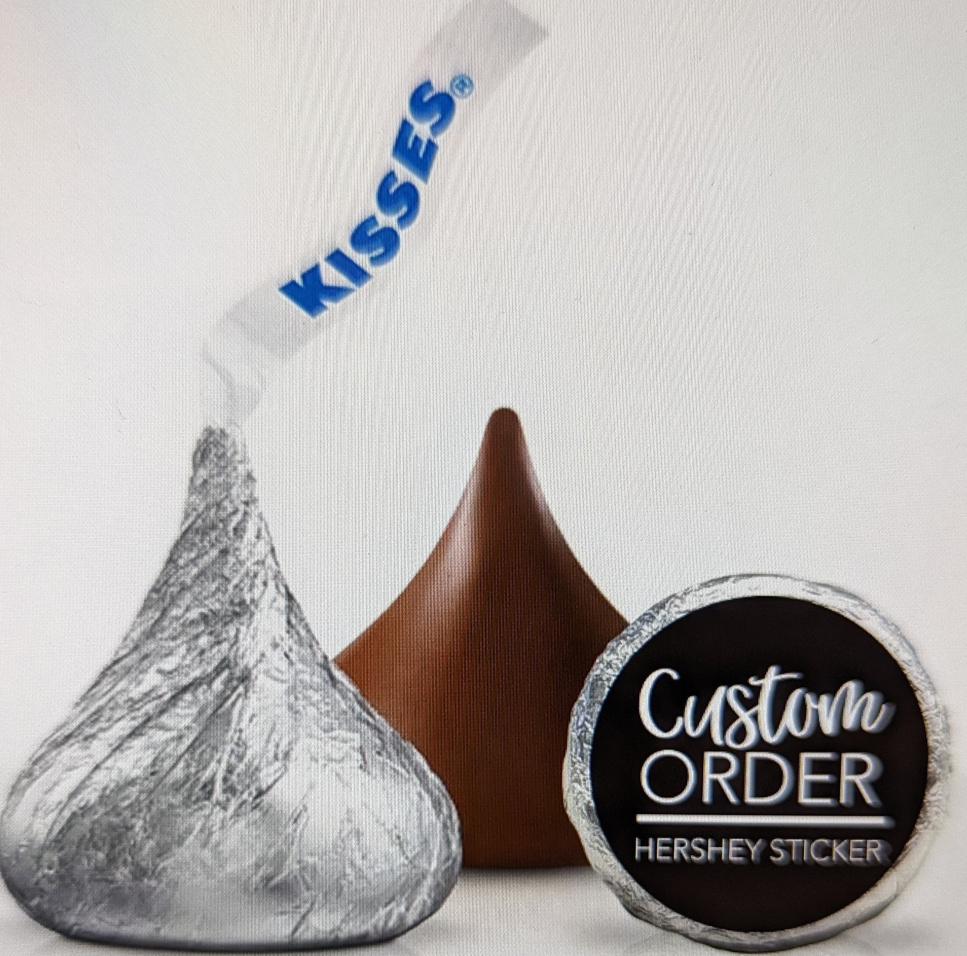 Personalized Custom Sticker Design for Hershey Kisses - Etsy