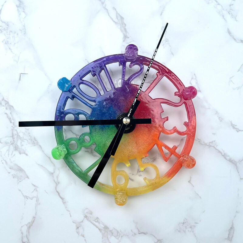 Rainbow Wall Clock - Etsy