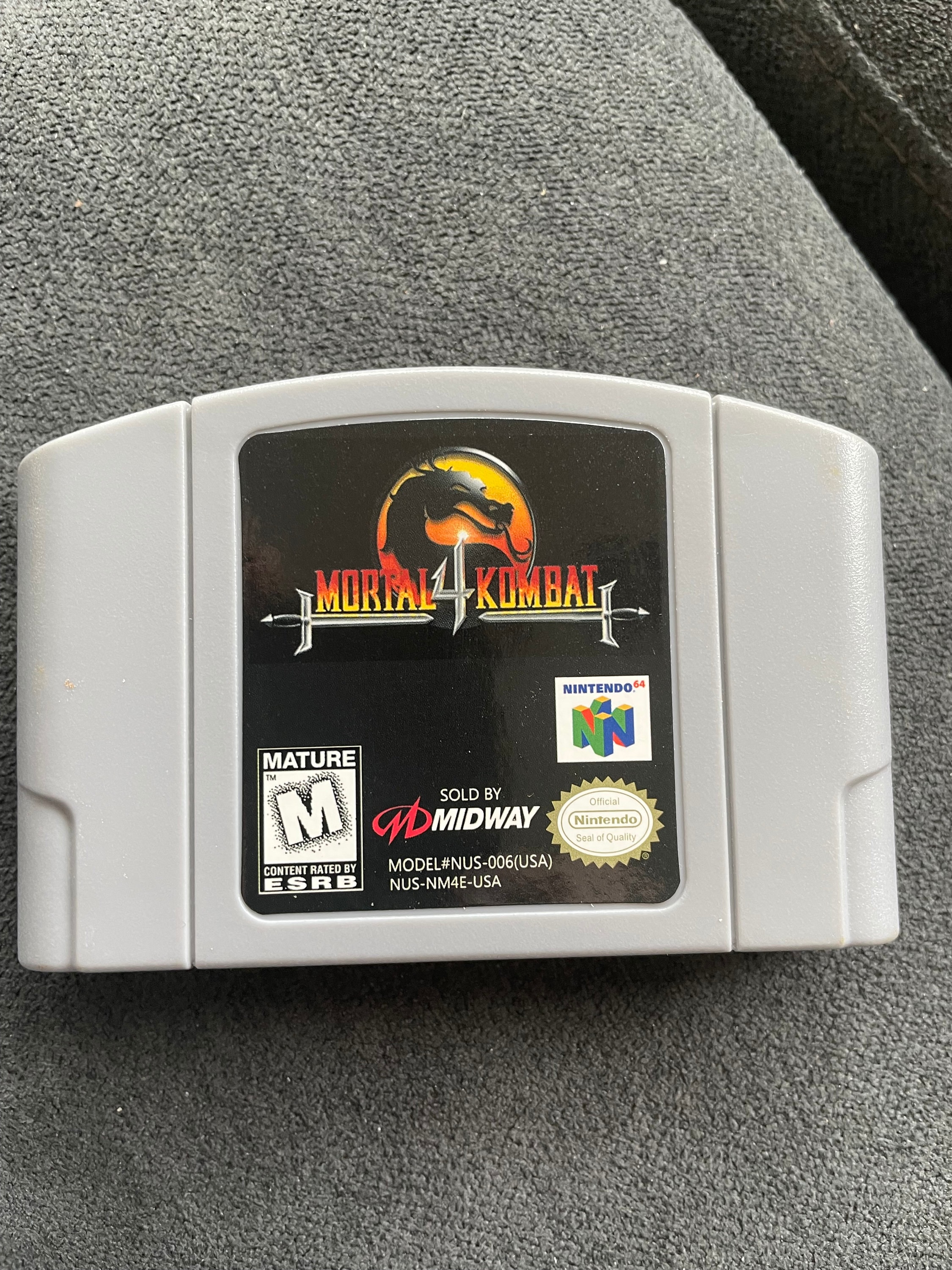 Mortal Kombat 4 Nintendo 64 N64 Game Cart - Etsy
