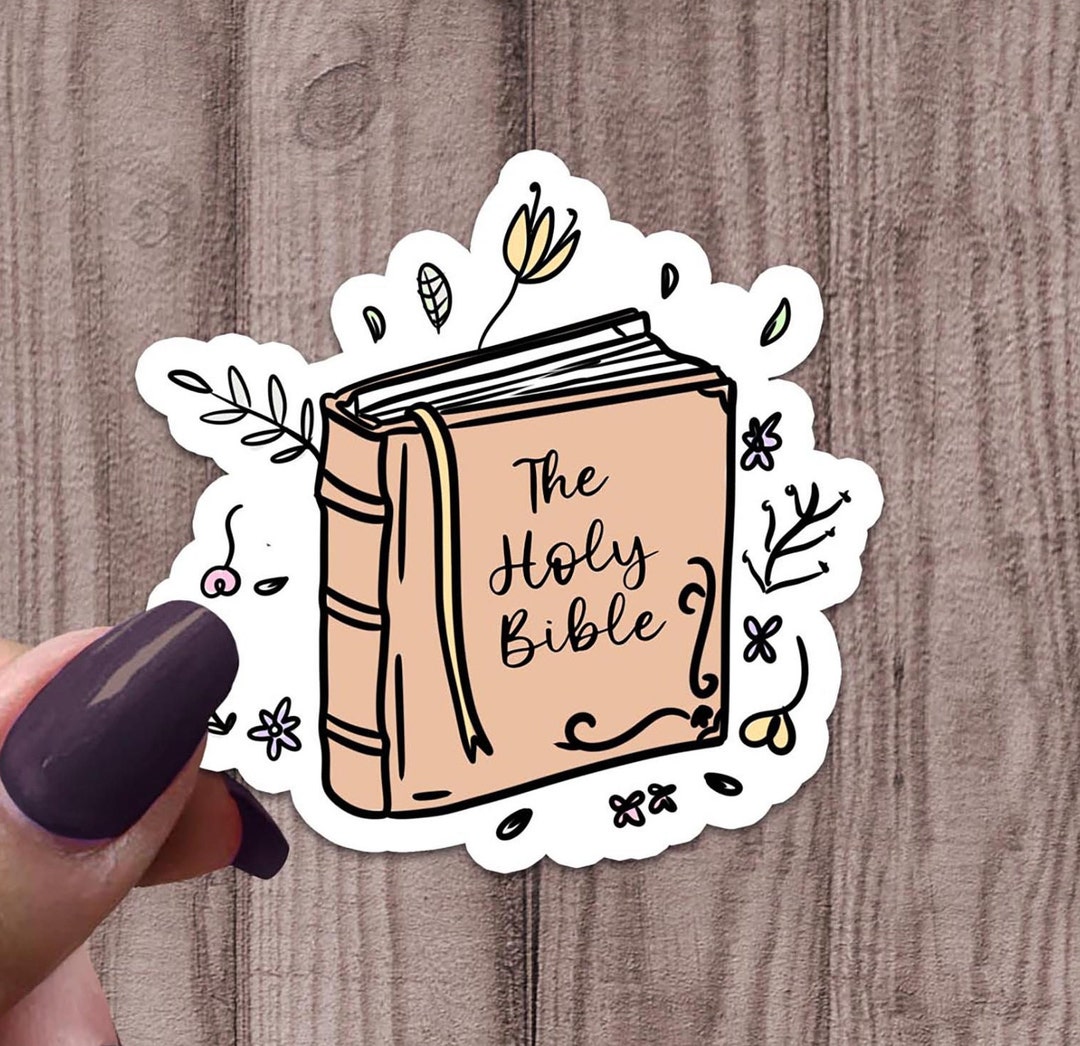 The Holy Bible Sticker, Christian Sticker, Religious Sticker, Jesus ...