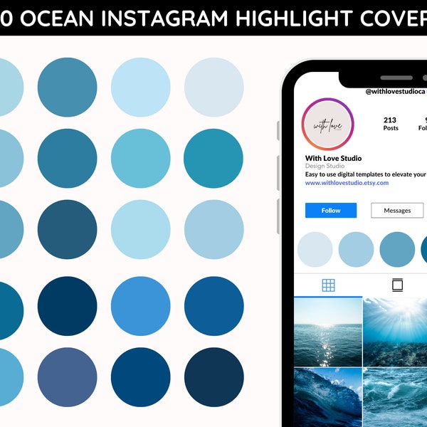 Ocean Vibes Highlight Covers Instagram - Etsy