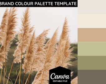 Deluxe Brand Palette Editable Canva Colour Palette With Hex - Etsy