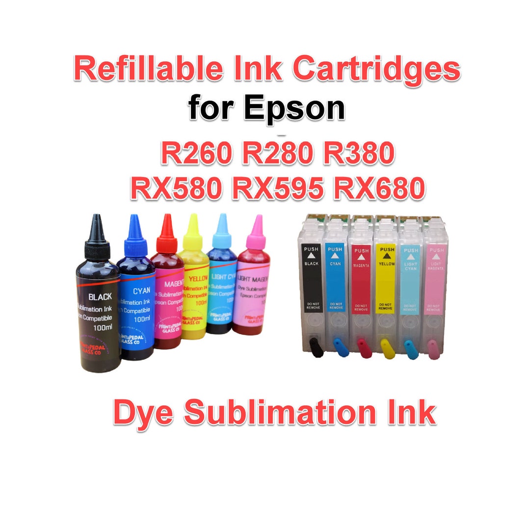 Dye Sublimation Ink 6 Refillable Ink Cartridges Empty for - Etsy