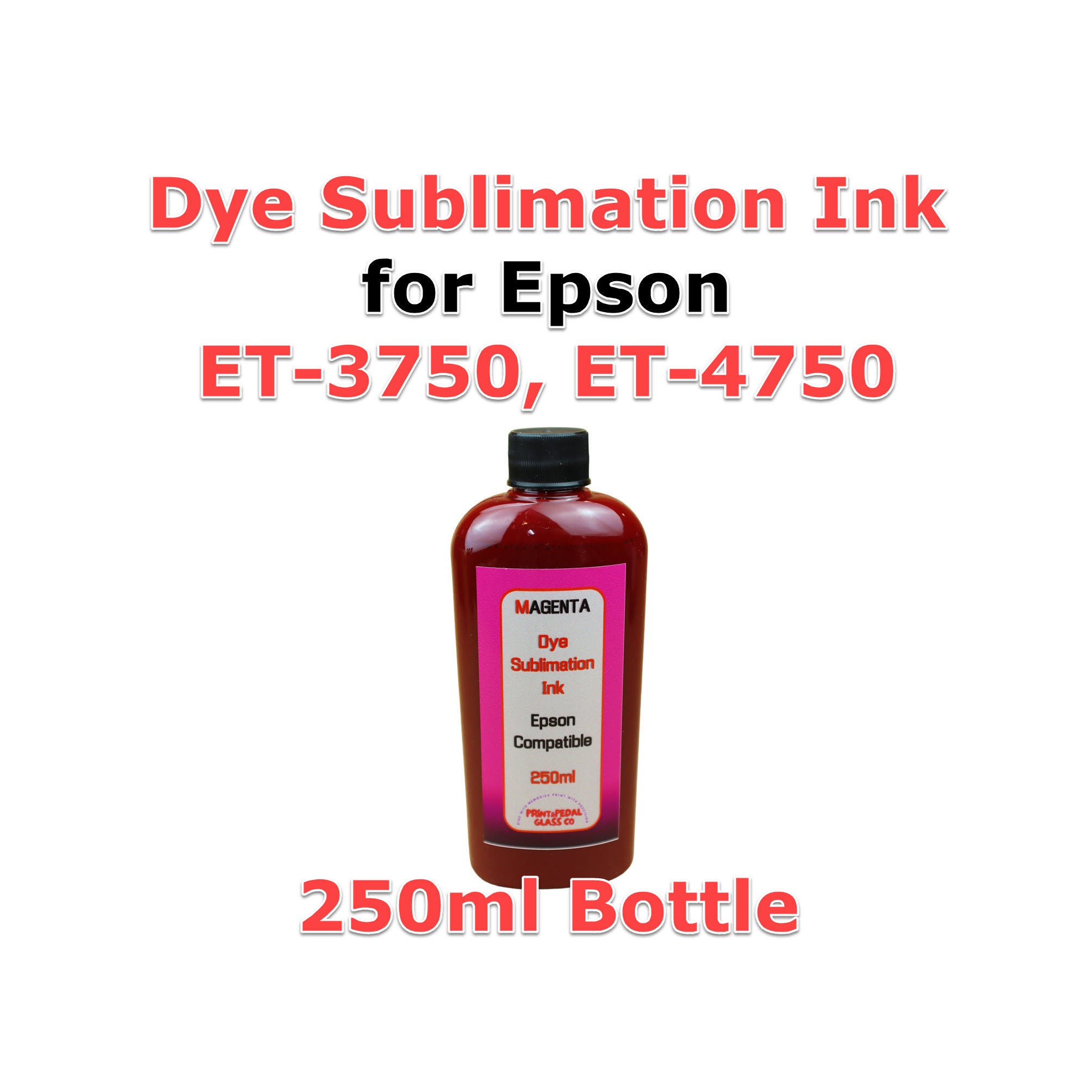 Magenta 250ml Bottle Dye Sublimation Ink for Epson ET-3750 ET-4750 ...