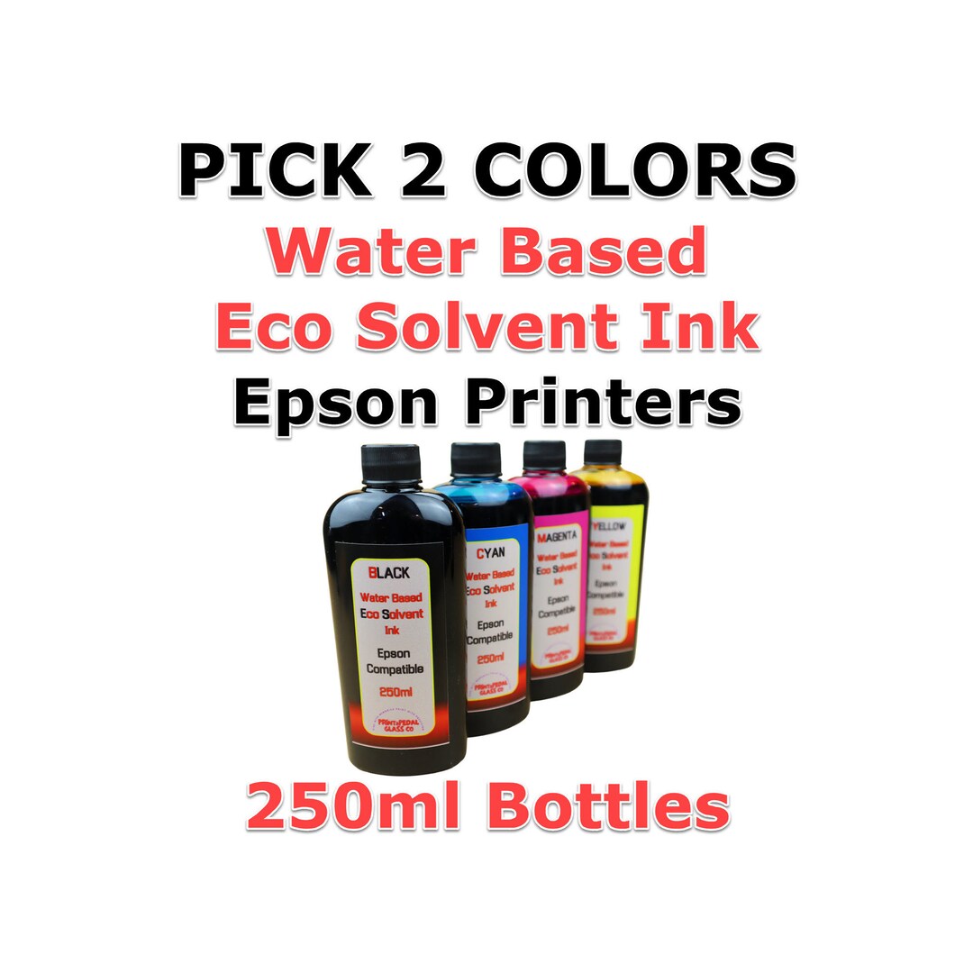 Pick 2 Colors 250ml Bottles Water Based Eco Solvent Ink for Epson ...