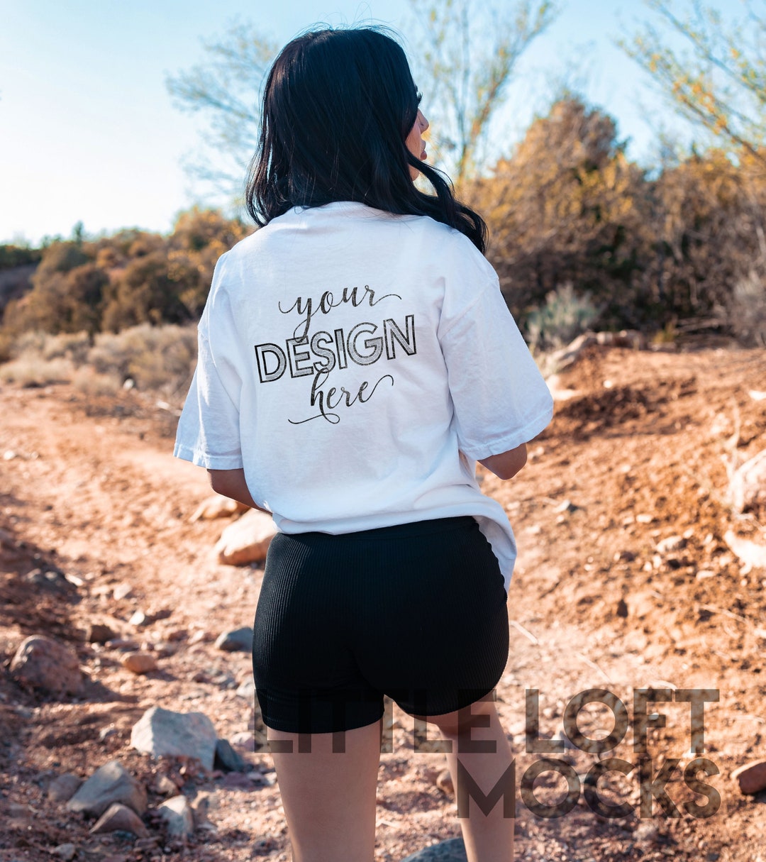 Comfort Colors C1717 White Shirt Mockup, Comfort Colors Mock Up, T ...