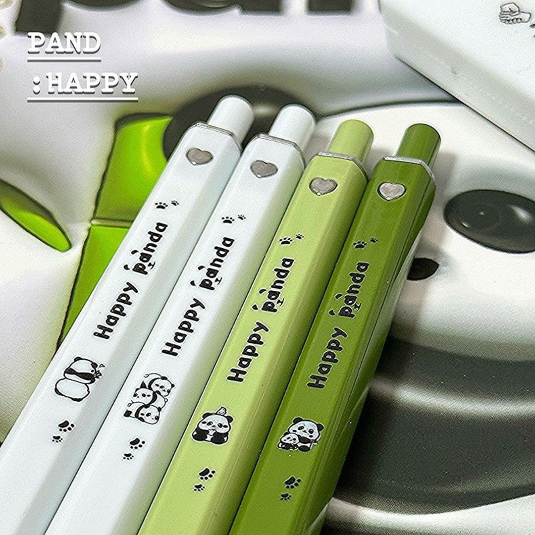 4pcs Cute Cartoon Panda Animal Gel Pens Kawaii 0.5mm Black Ink Children ...