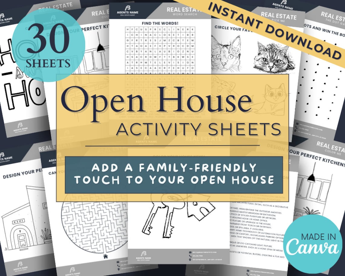 Open House Kids Activity Pack: Coloring, Puzzles, Games (digital ...