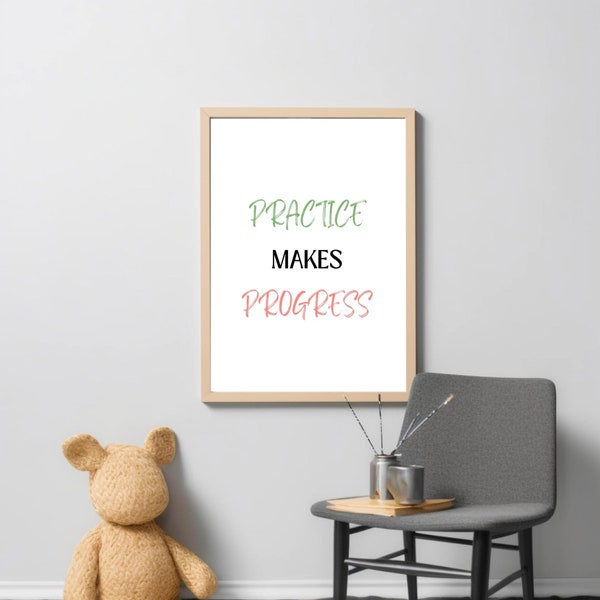 Practice Makes Progress Sign - Etsy