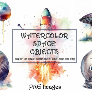 Watercolor Space Clipart Rocket Clip Art, PNG Format, Transparent ...
