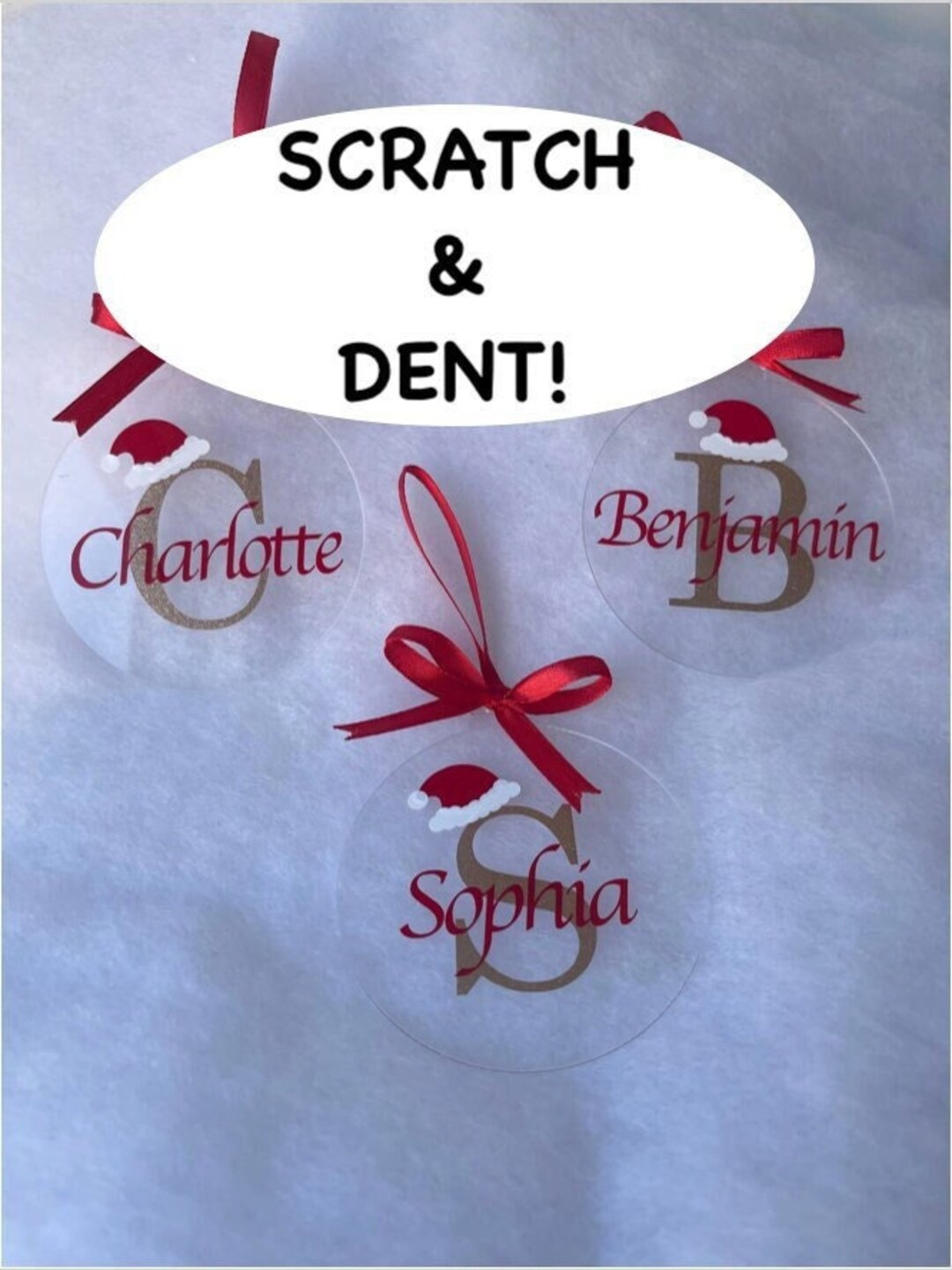 SCRATCH & DENT!! Custom Personalized Clear Acrylic Initial/name ...