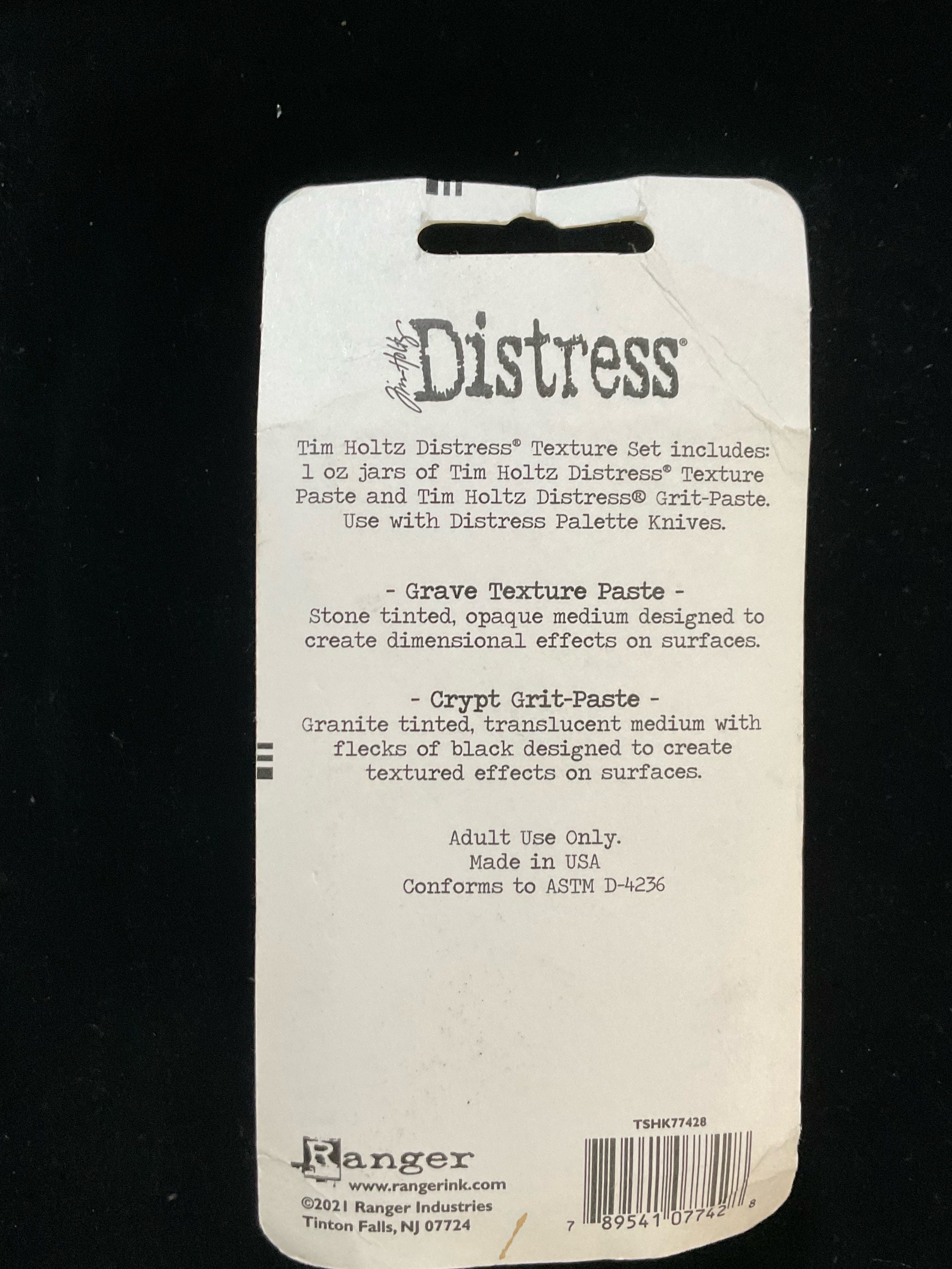 Ranger Distress Texture Set Grave Texture Paste and Crypt Grit Paste ...