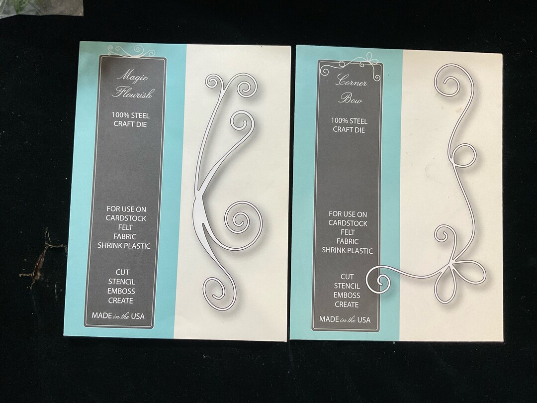 Memory Box Magic Flourish and Corner Bow Steel Craft Die Preowned - Etsy