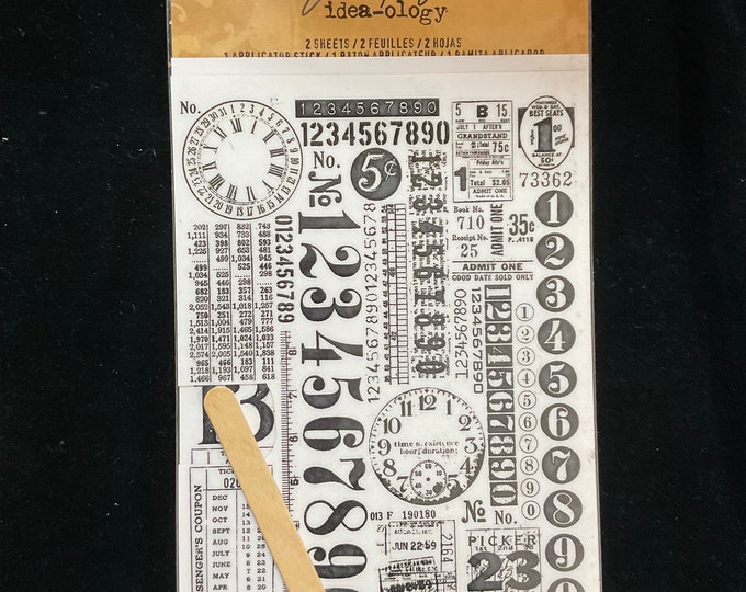 Tim Holtz Idea-ology Remnant Rub Numbers TH93056 Preowned - Etsy