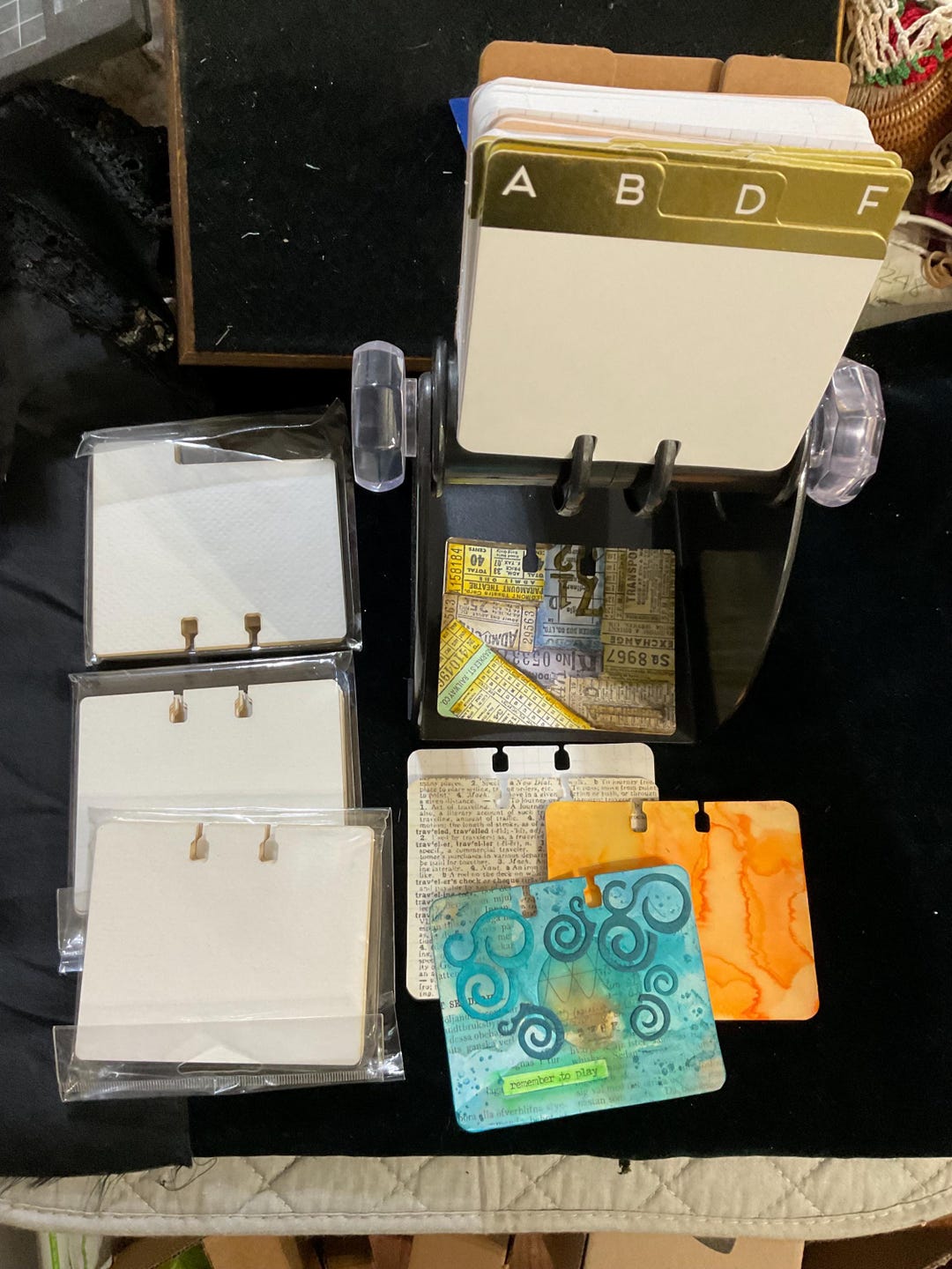 Heidi Swapp Memorydex Spinner With Dividers and Tags. Also Included Are ...