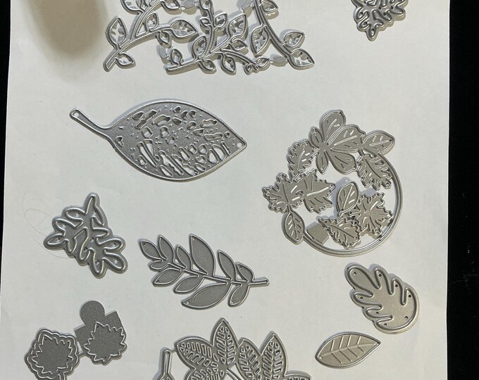 15 Different Leaf Dies. New. Some Singles and Some Group Leaves. New in ...