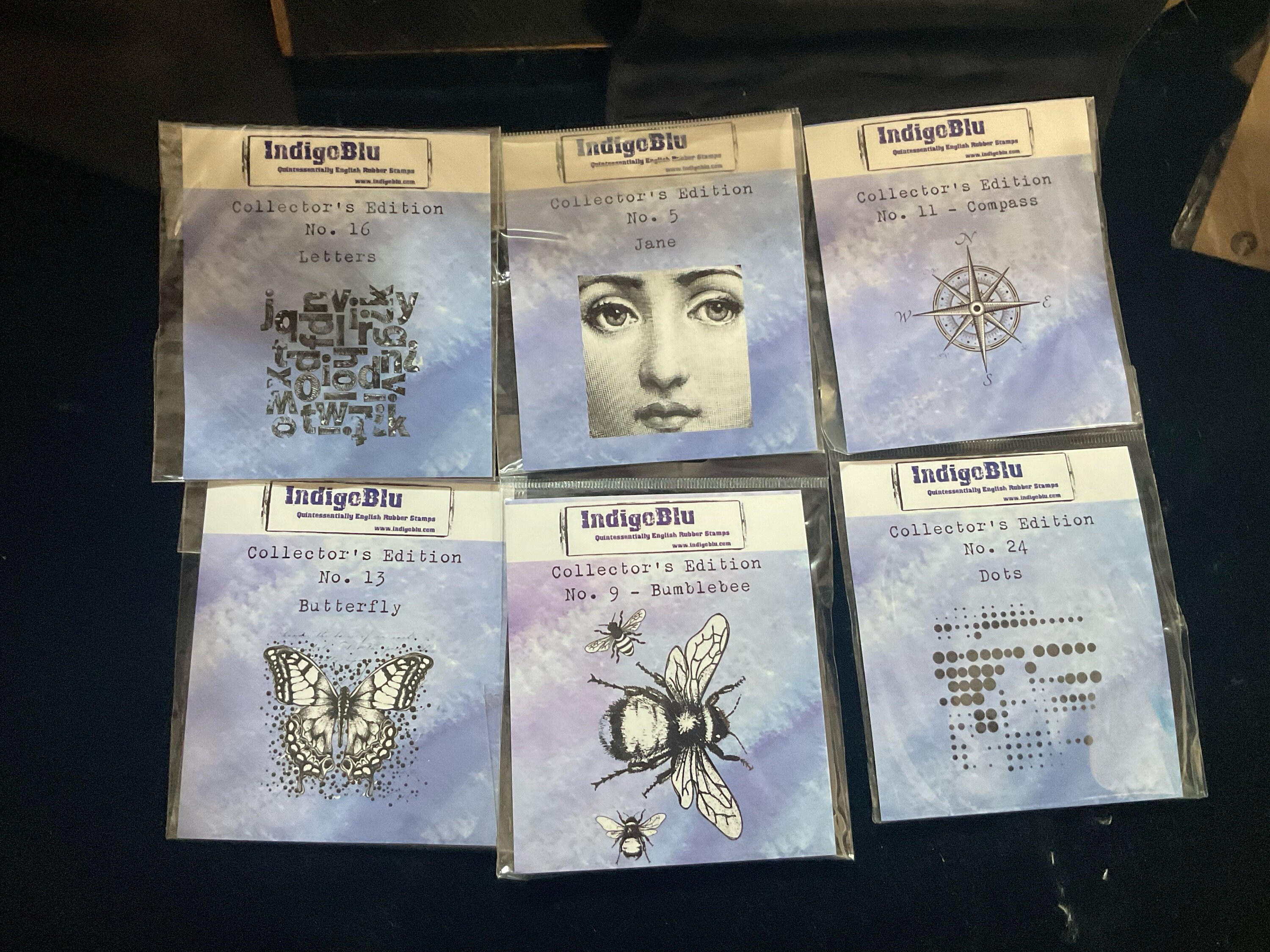 6 Different Indigoblu Rubber Stamps. Preowned - Etsy