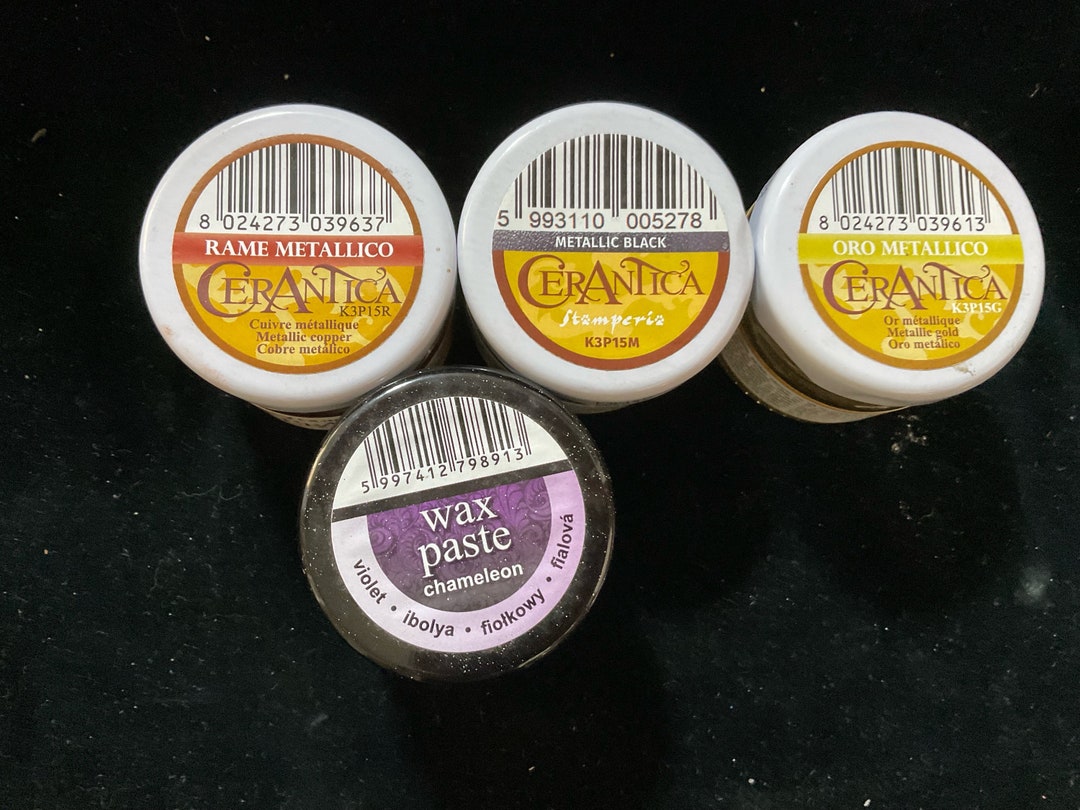 3 Stamperia Cerantica Wax Pastes in Metallic Gold, Metallic Copper and ...