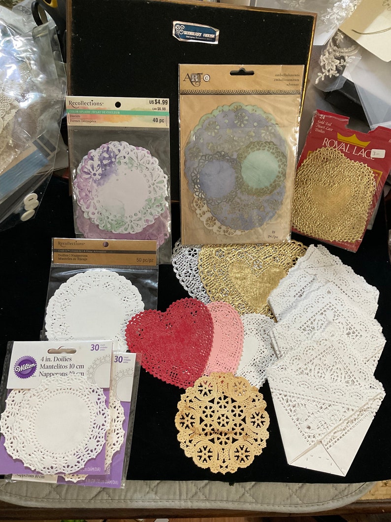 Many Different Doilies in Diffent Shapes, Sizes and Colors. Preowned - Etsy