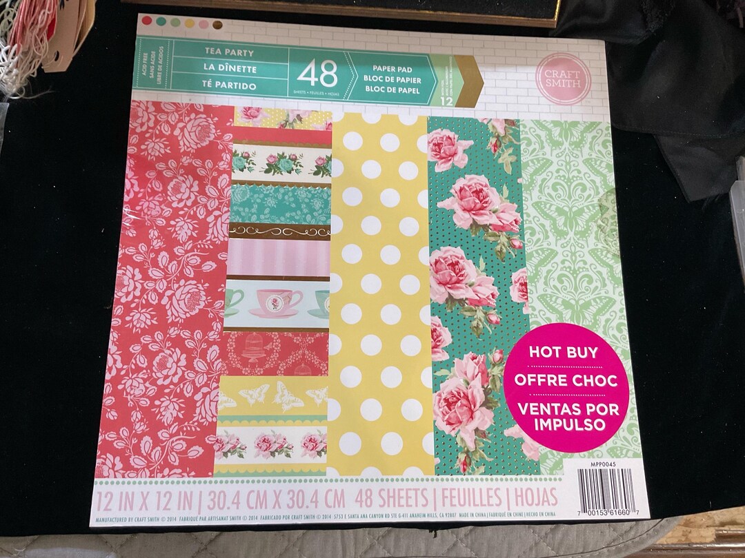 Tea Party by Craft Smith. 12x12 Still Sealed 48 Sheets. New but ...
