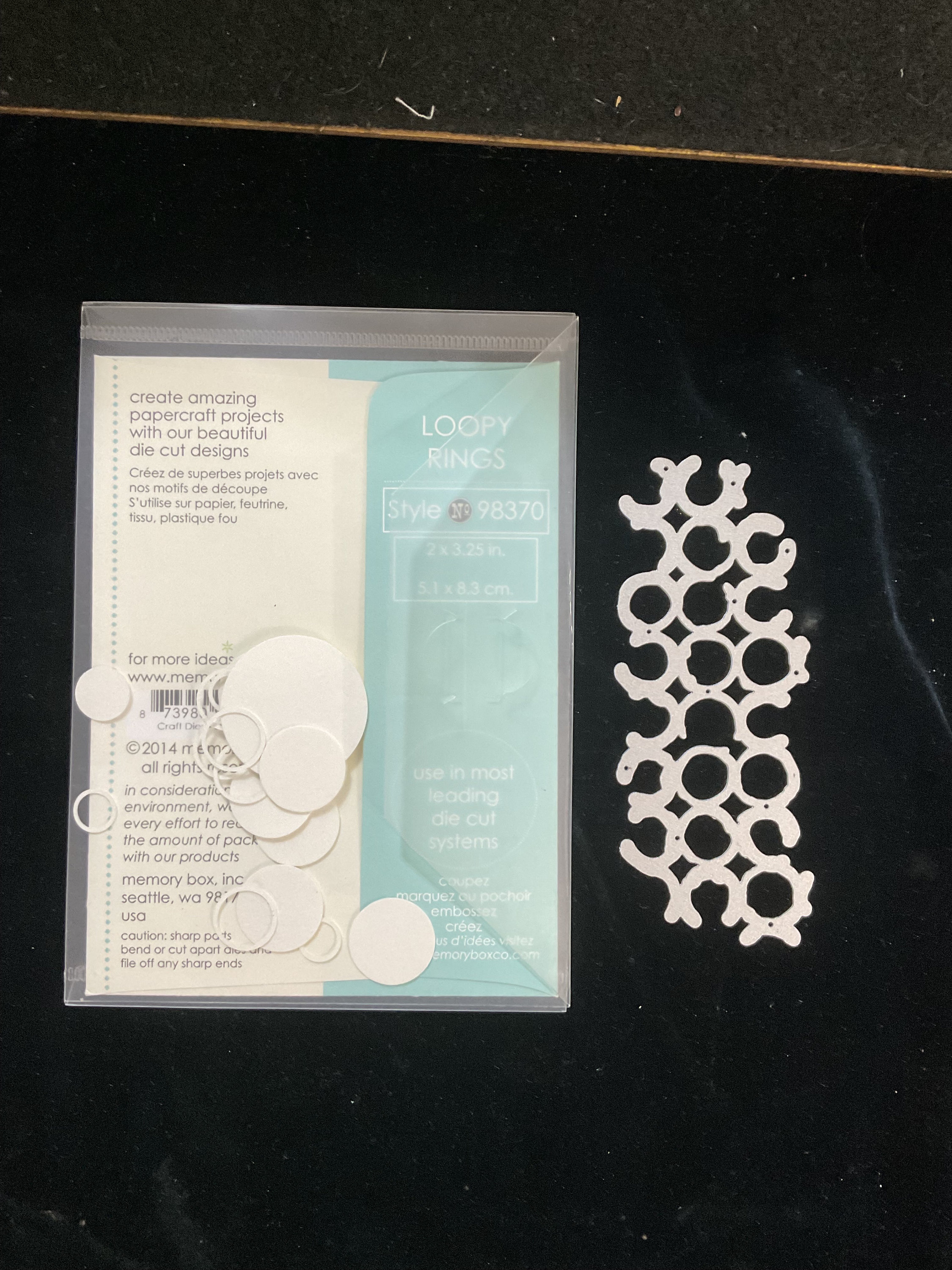 1 Memory Box Loopy Rings Steel Craft Die and 1 Rings Metal Die P ...