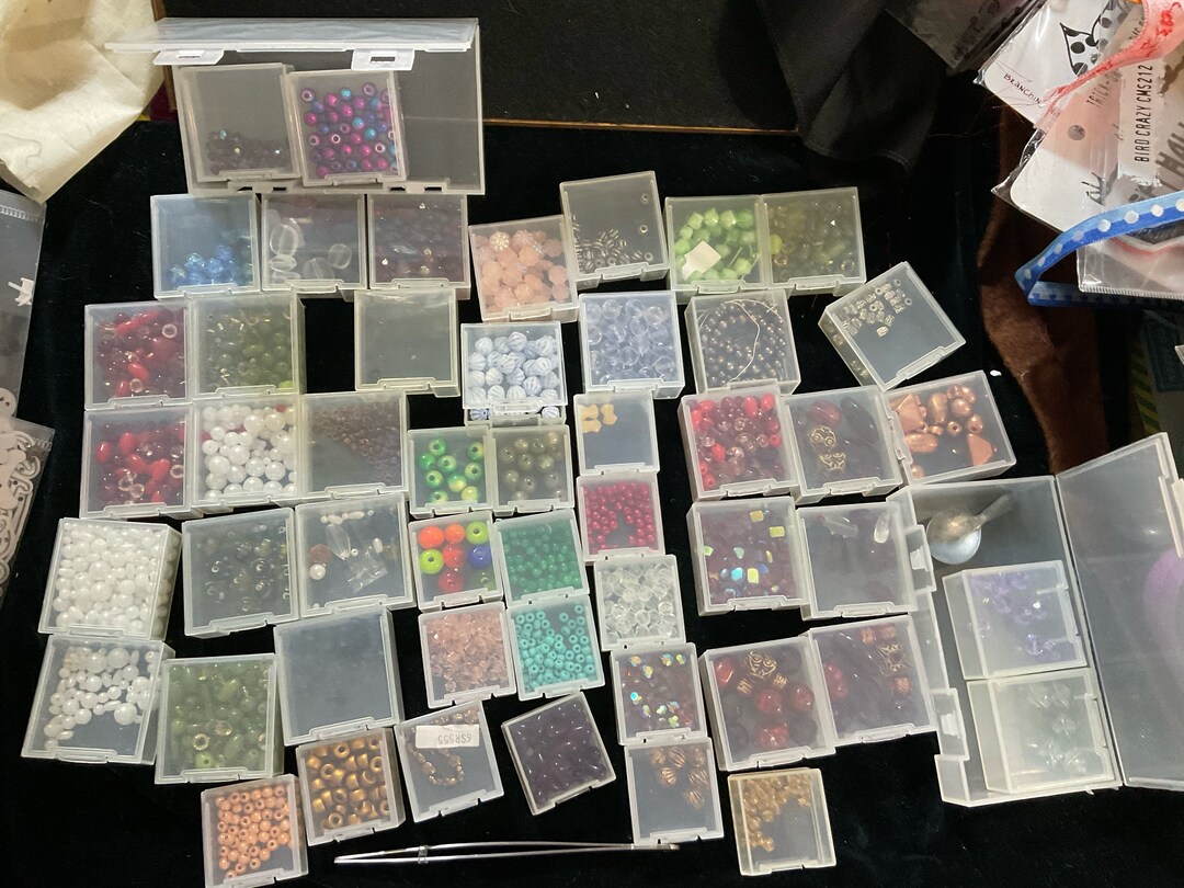 Box of Beads Holds Approx. 50 Small Boxes of Beads. - Etsy
