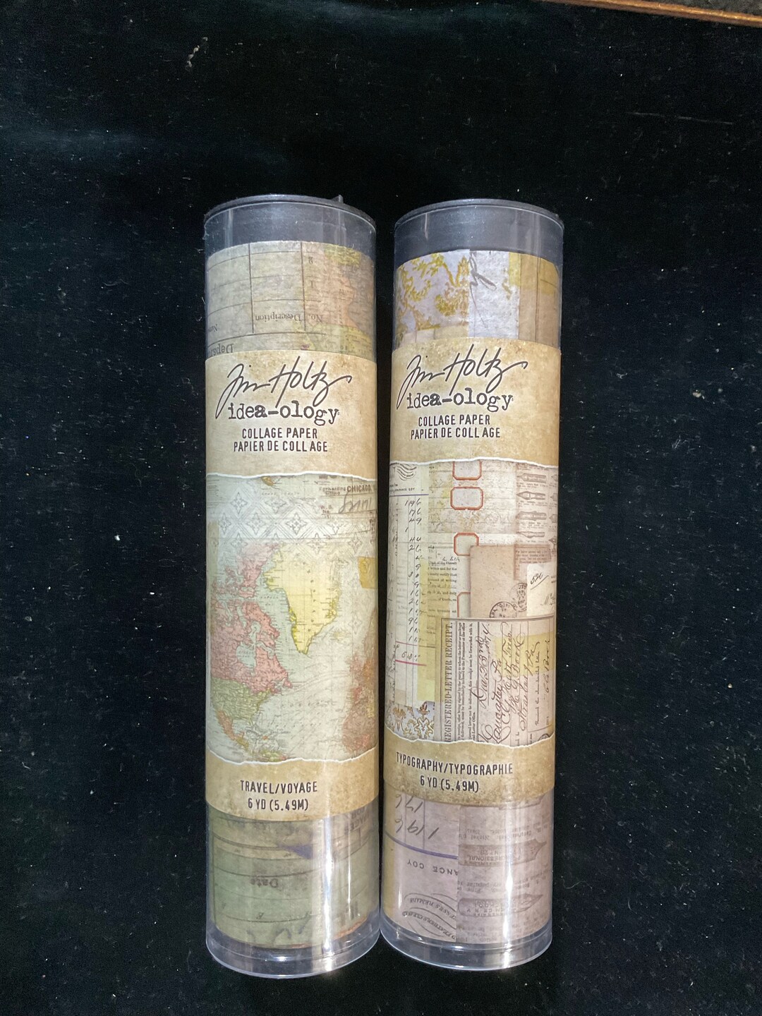 Tim Holtz Idea-ology Collage Paper TRAVEL and TYPOGRAPHY Preowned - Etsy