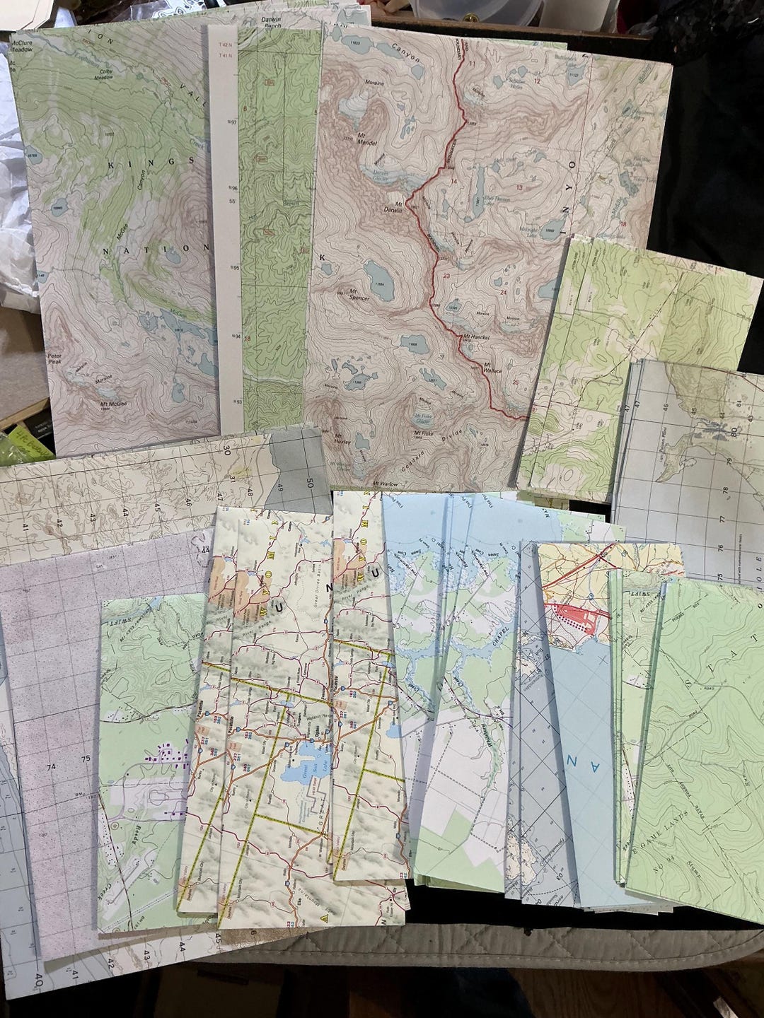 Topographical Maps in 15 Sheets of Paper and 39 Envelopes in All ...
