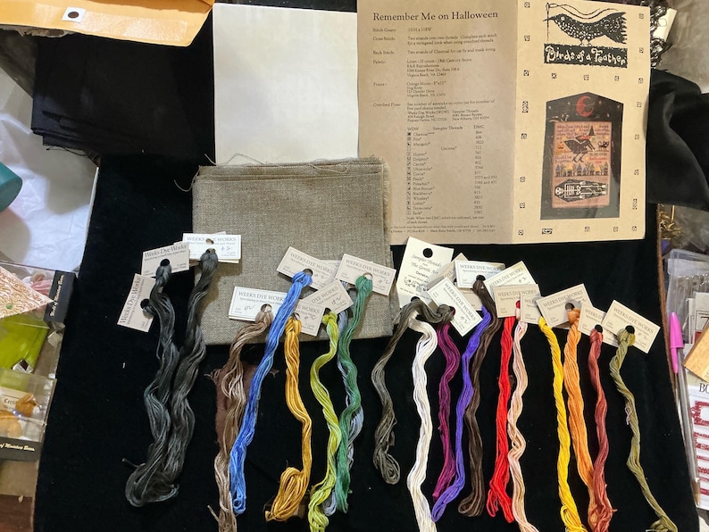 Birds of a Feather Remember Me on Halloween Sampler. Includes Pattern ...