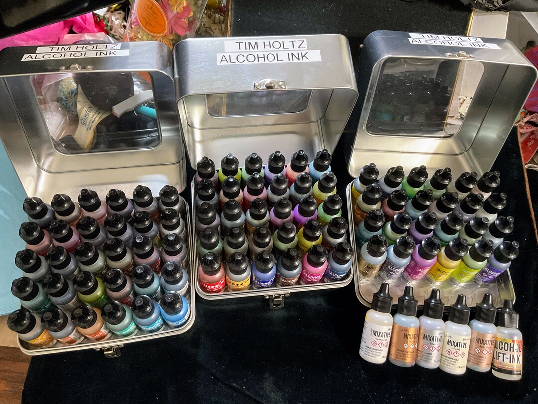 Ranger Alcohol Inks 90 Different Colors Including 3 Yupo Cardstocks in ...