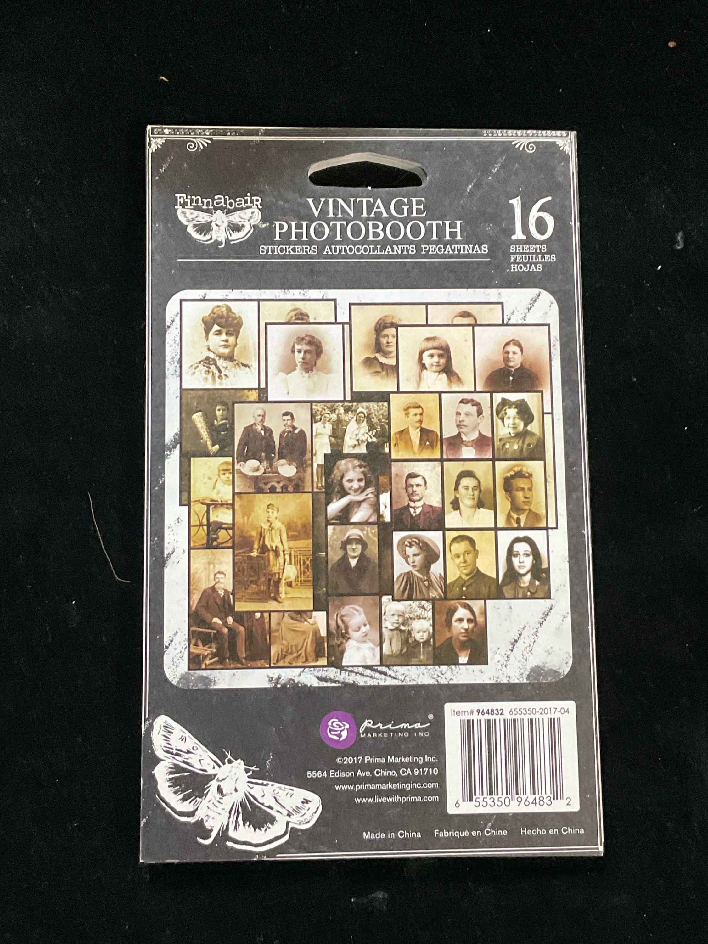 Finnabair Vintage Photobooth Stickers by Prima 16 Sheets 964832. New in ...