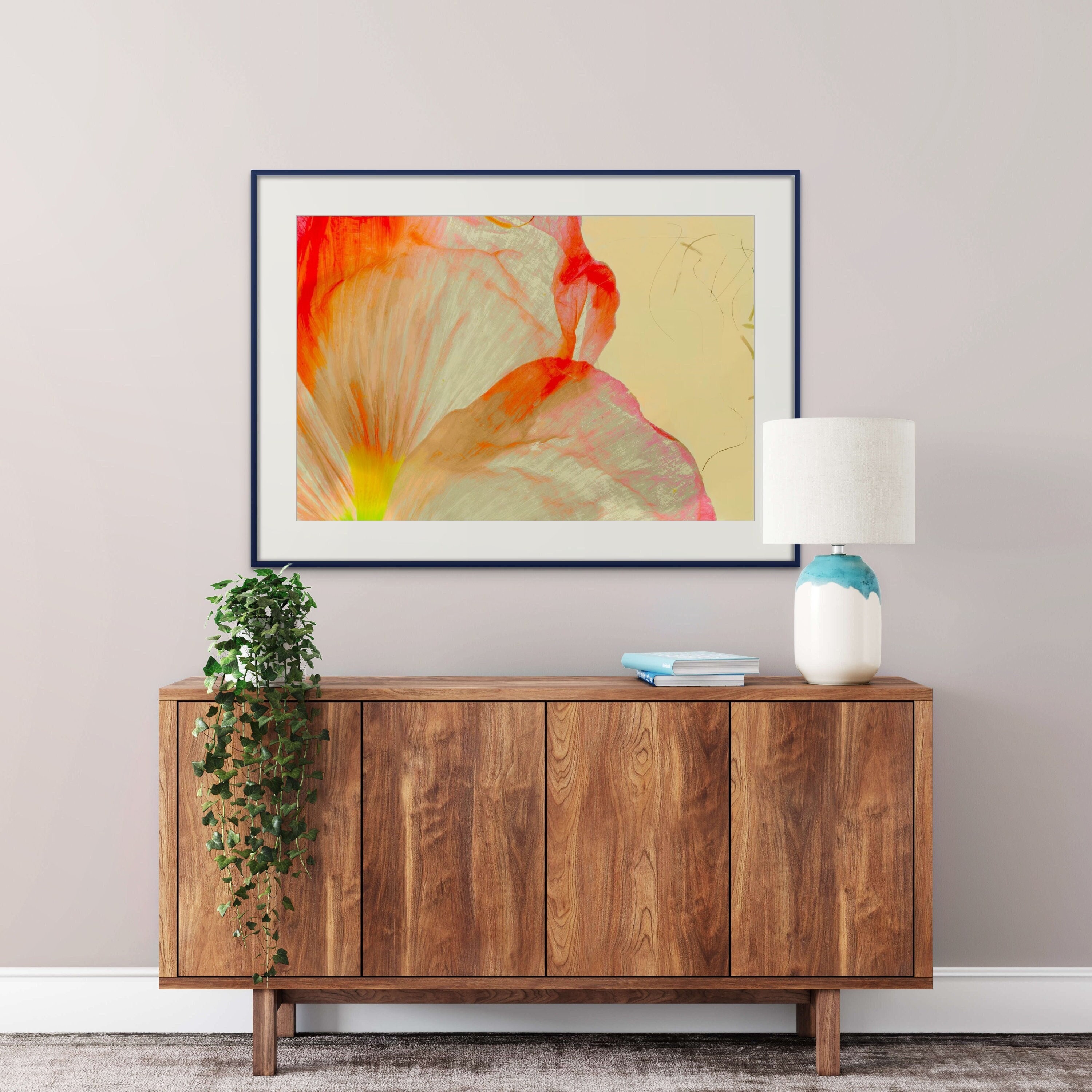 Orange Artwork Burnt Orange Abstract Art Print Contemporary - Etsy