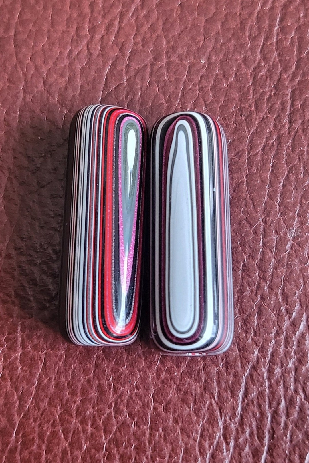 Pair 2 𝙅𝙚𝙚𝙥𝙞𝙩𝙚 𝘽𝙚𝙖𝙙𝙨, Fordite, for Making Jewelry, Men's Jewelry, Women ...