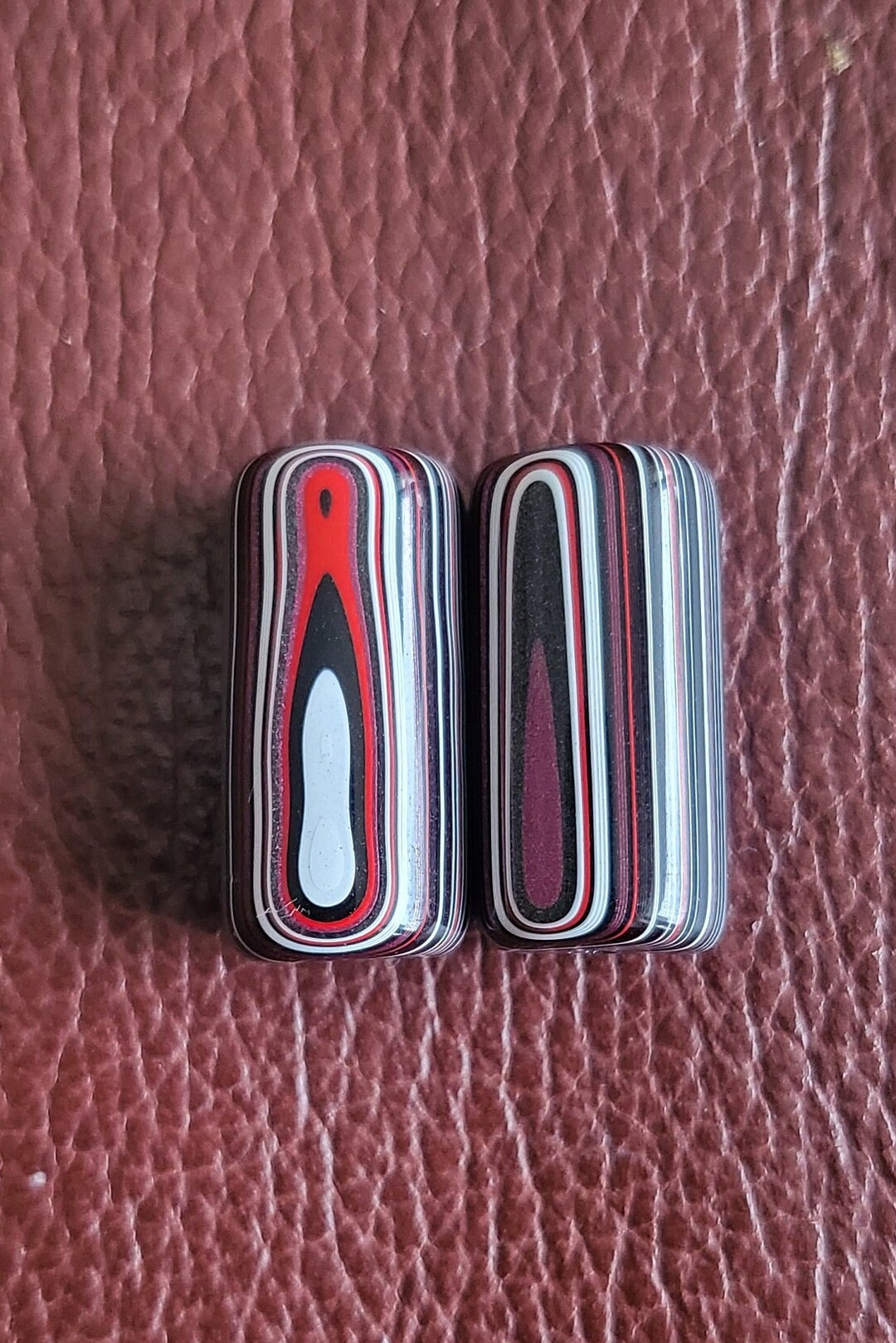 Pair (2) 𝙅𝙚𝙚𝙥𝙞𝙩𝙚 𝘽𝙚𝙖𝙙𝙨, Fordite, for Making Jewelry, Men's Jewelry ...