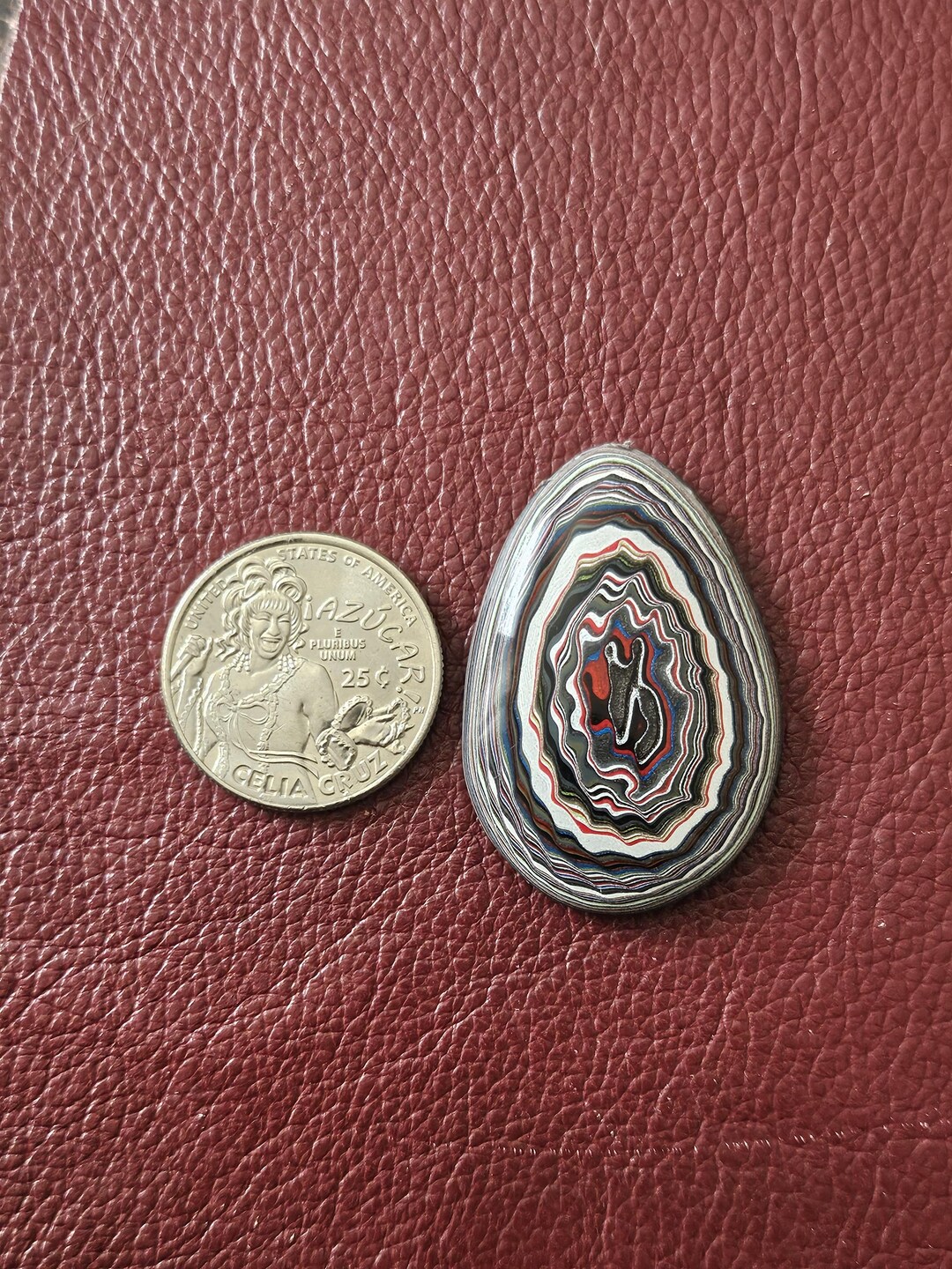Hand Cut Jeep Fordite Cabochon: Layered Automotive Paint Display Piece ...